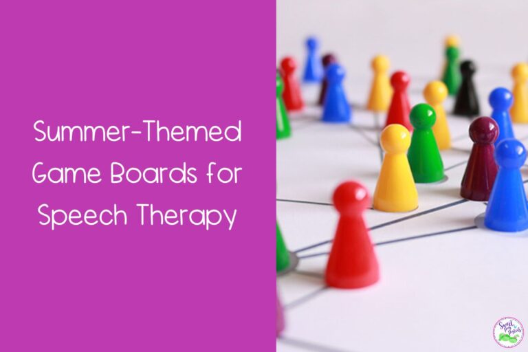 Summer-Themed Game Boards for Speech Therapy - Sweet Peas and Pigtails