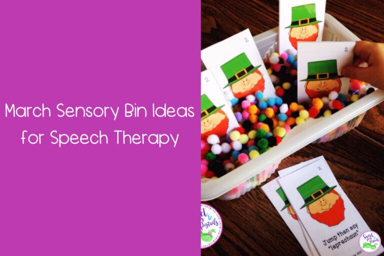 March Sensory Bin Ideas for Speech Therapy - Sweet Peas and Pigtails