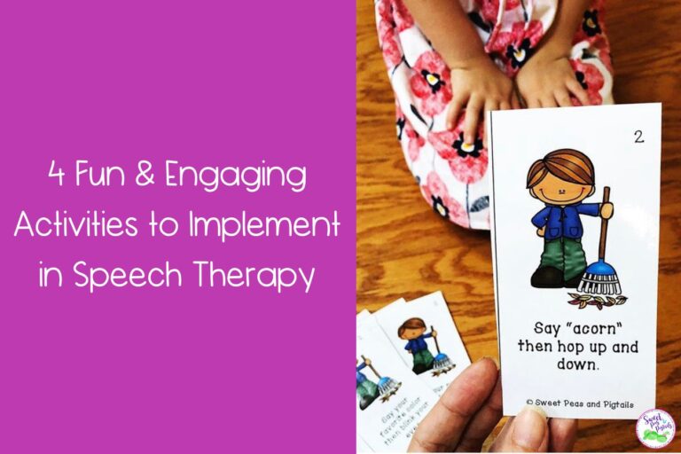 4 Fun & Engaging Activities to Implement in Speech Therapy - Sweet Peas ...