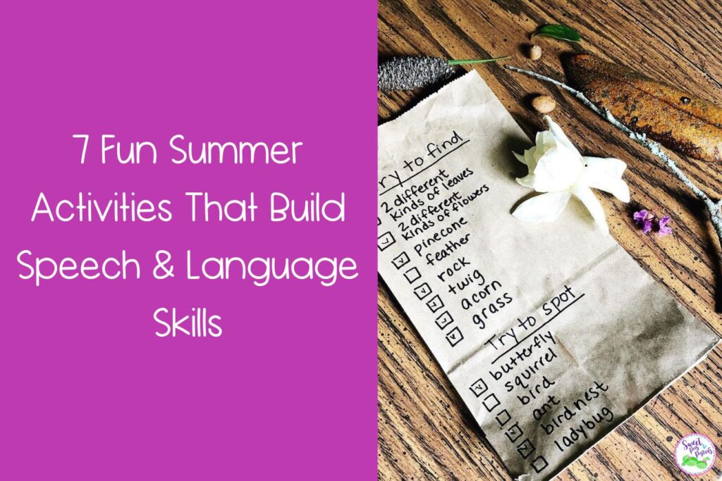 7 Fun Summer Activities That Build Speech & Language Skills - Sweet ...
