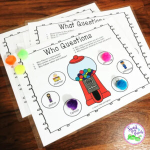 WH Questions Smash Mats - Sweet Peas and Pigtails